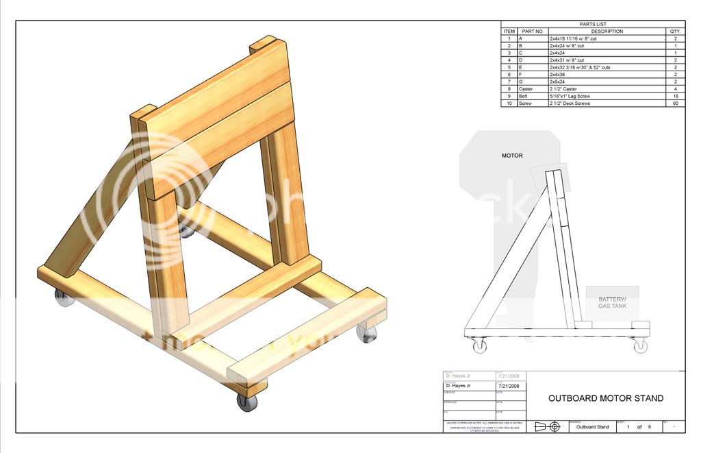 FiberGlassics® - Outboard Motor Stand Plans - FiberGlassics® Forums